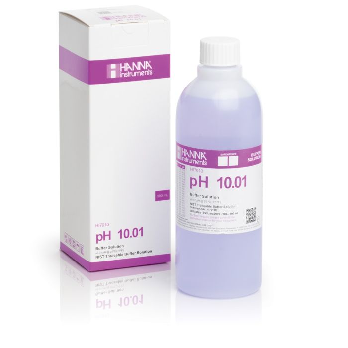 pH 10.01 Calibration Solution with Certificate (500 mL) - HI7010L/C - Hanna Instruments India